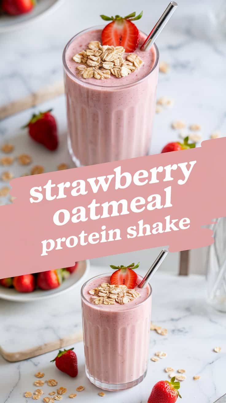 Strawberry Oatmeal Protein Shake