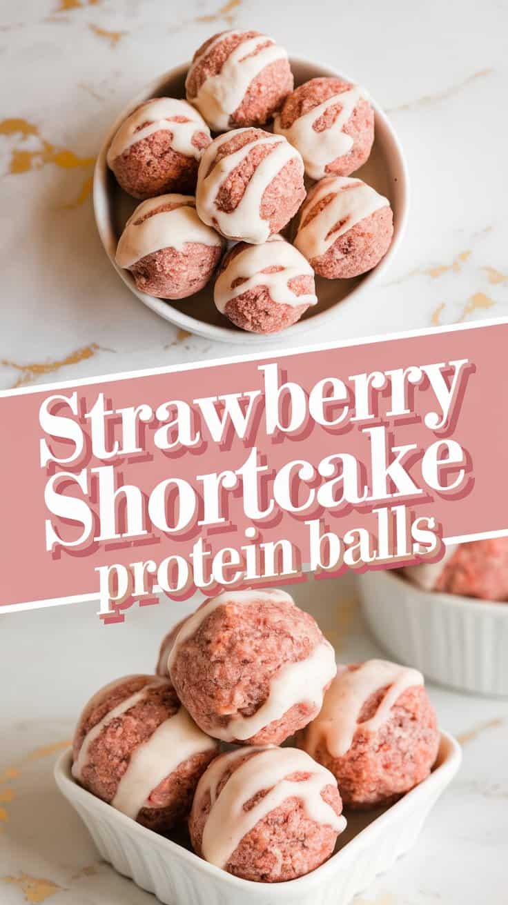 Strawberry Shortcake Protein Balls