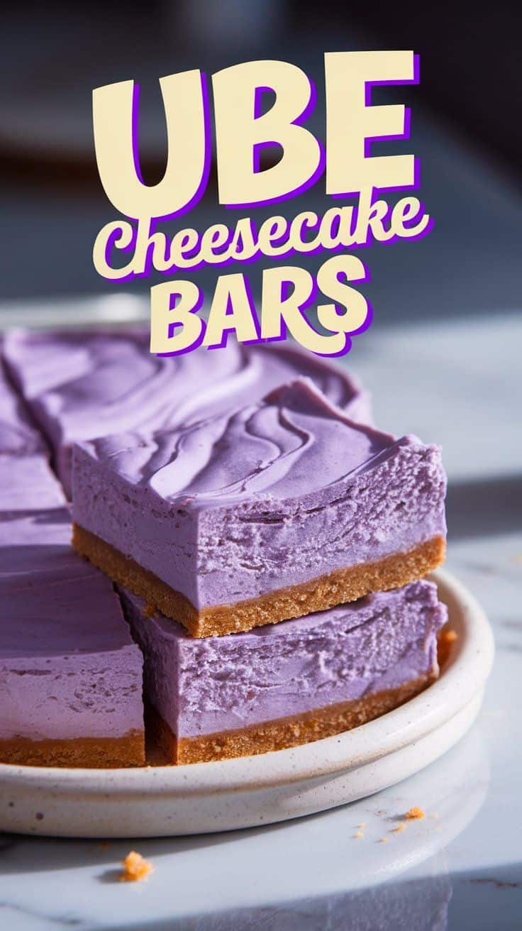 Ube Cheesecake Bars