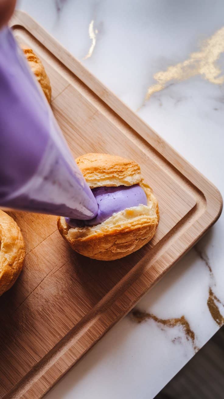 Ube Cream Puffs