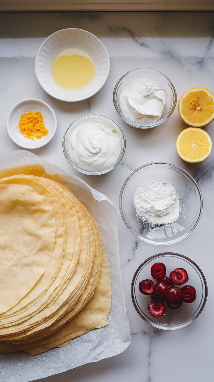 Crispy Cherry Phyllo Cups with Lemon Cream – Wholesome Nest