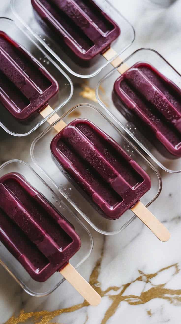 Mulberry Honey Popsicles
