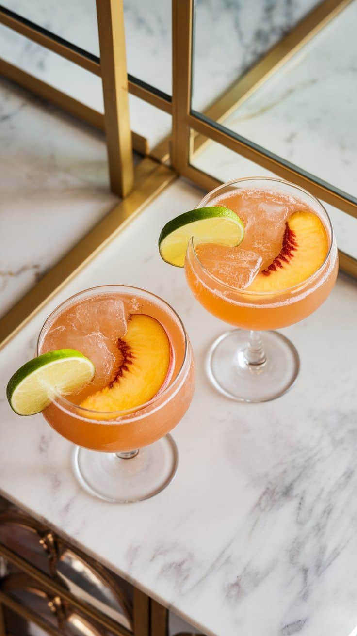 Peach Ginger Fizz Mocktail