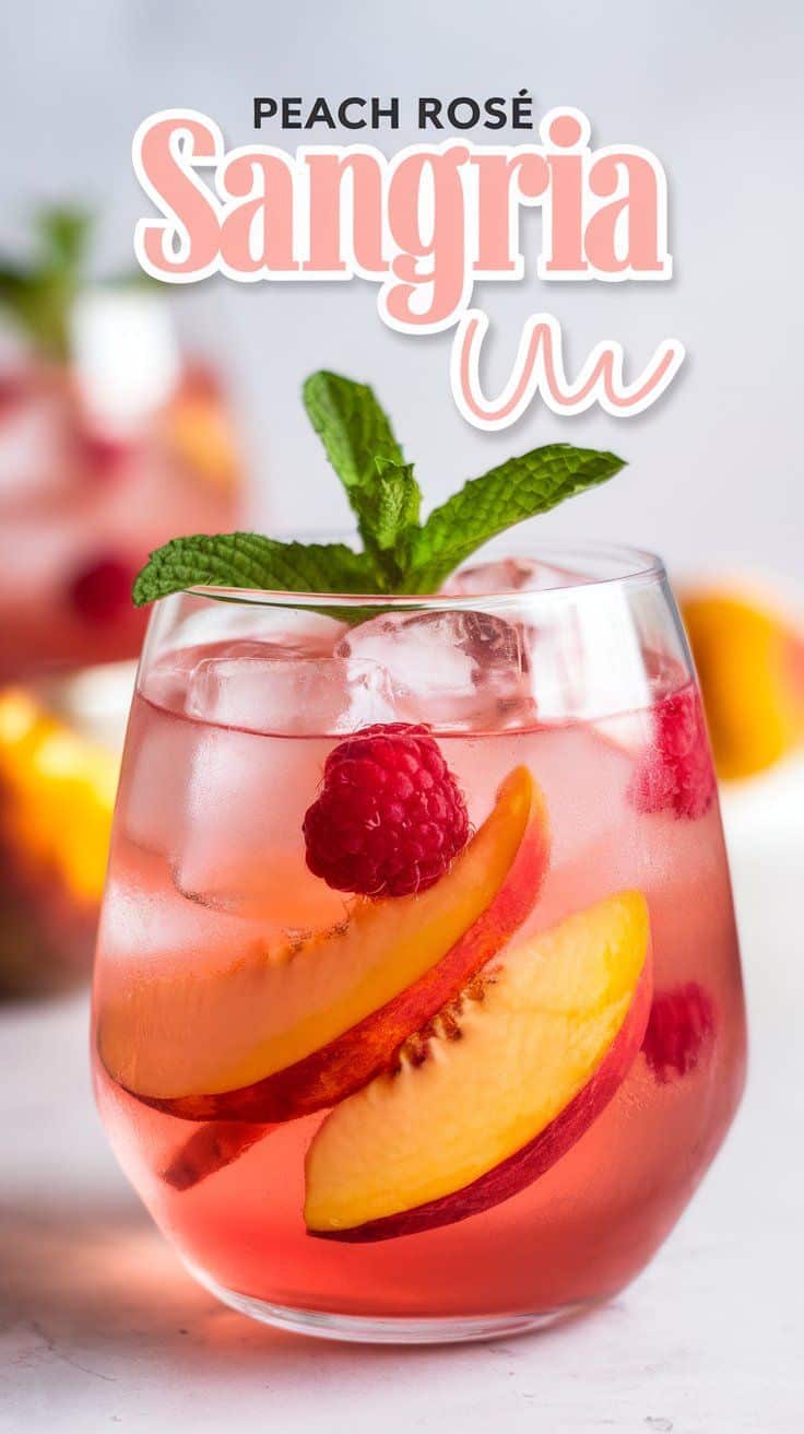 🍑 Peach Rosé Sangria