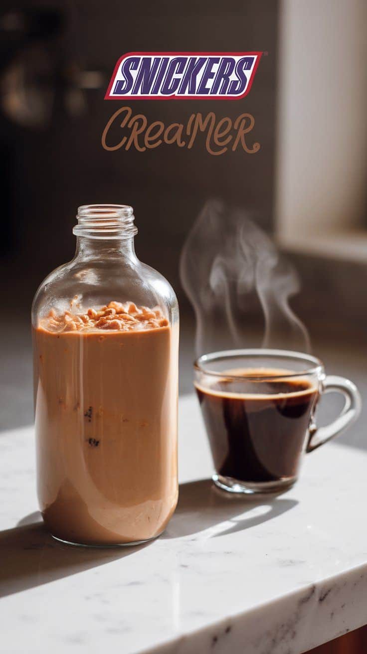 Snickers Creamer – Chocolate, Caramel & Roasted Peanut Coffee Creamer