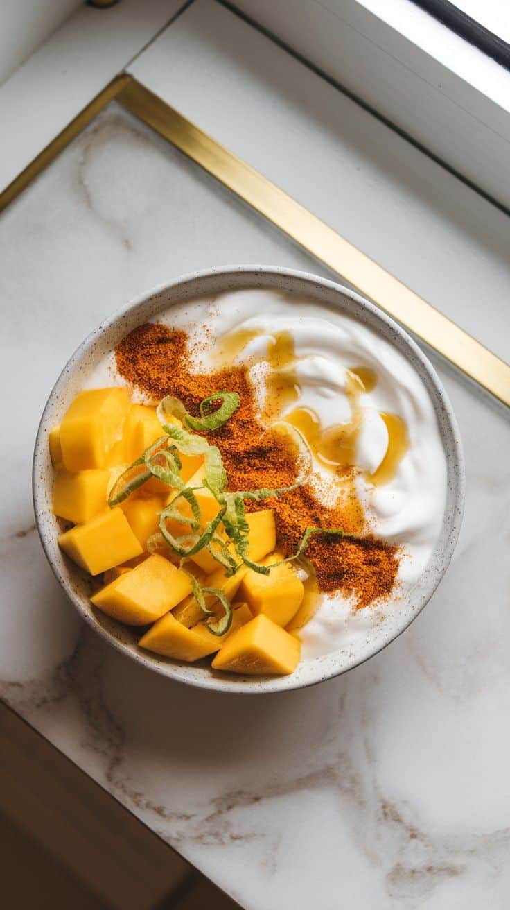 Spicy Mango Yogurt Bowl