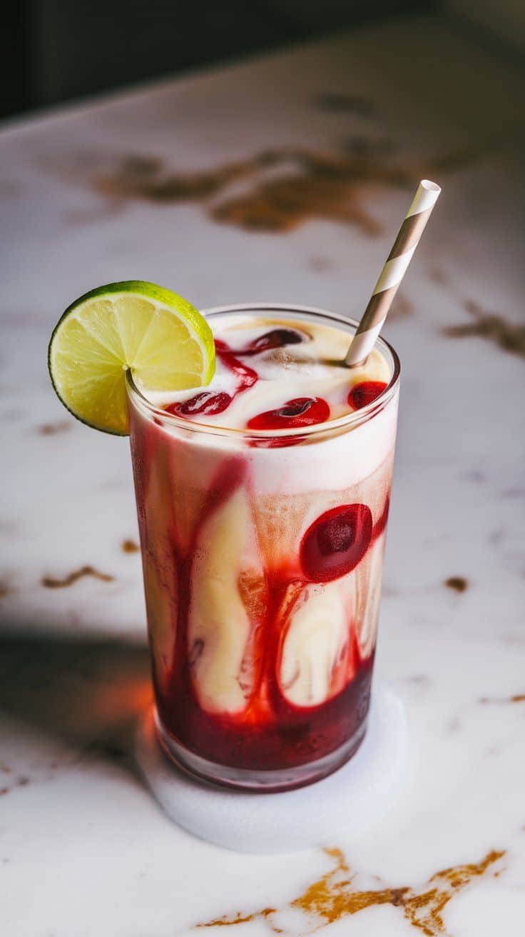 Cherry Lime Frost Dirty Soda