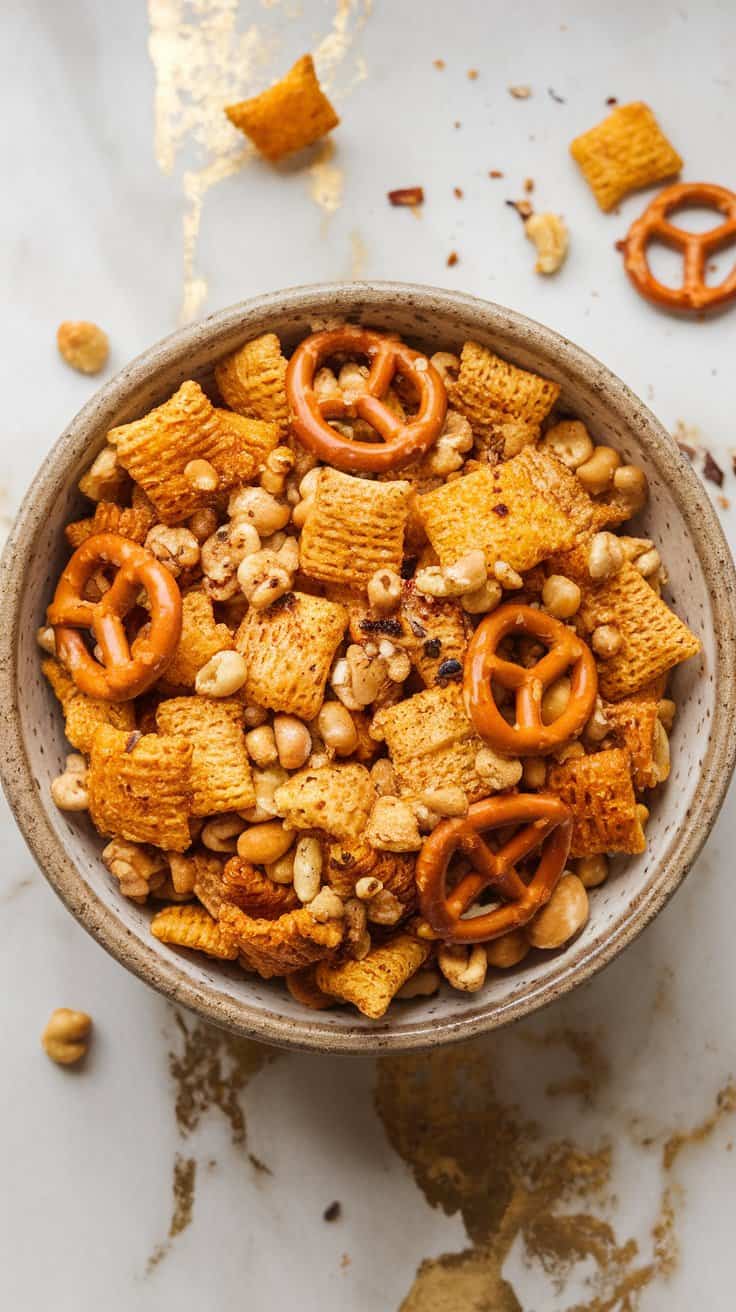 Texas Trash Spicy Chex Mix