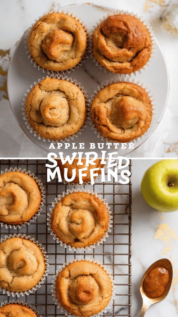 Apple Butter Swirled Muffins - Bean Leaf Cup