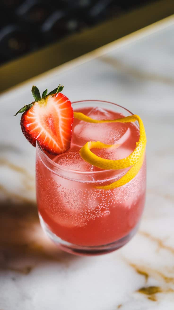🍓 Strawberry Limoncello Fizz