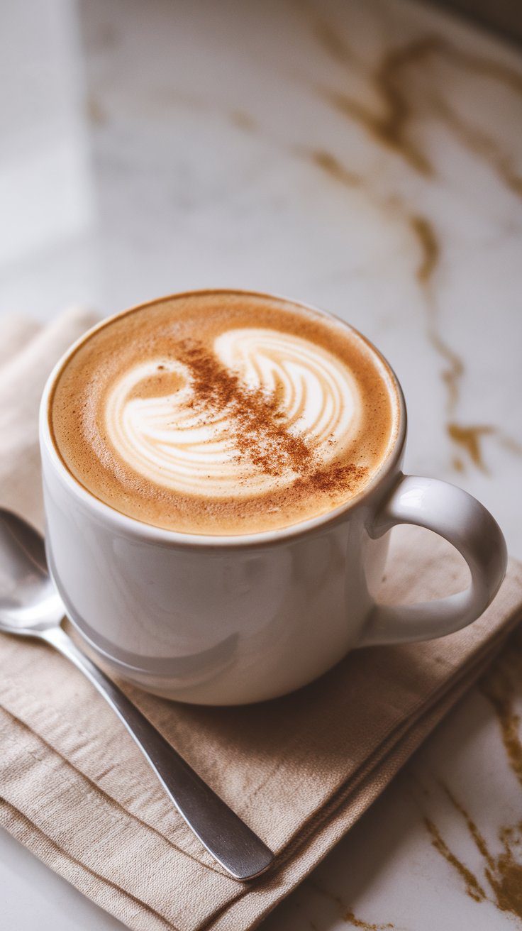 Hot Maple Brown Butter Latte - Bean Leaf Cup