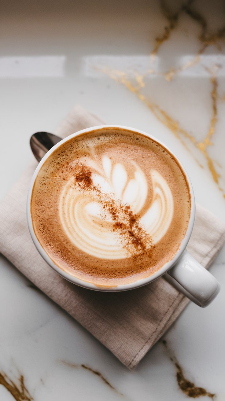 Hot Maple Brown Butter Latte - Bean Leaf Cup