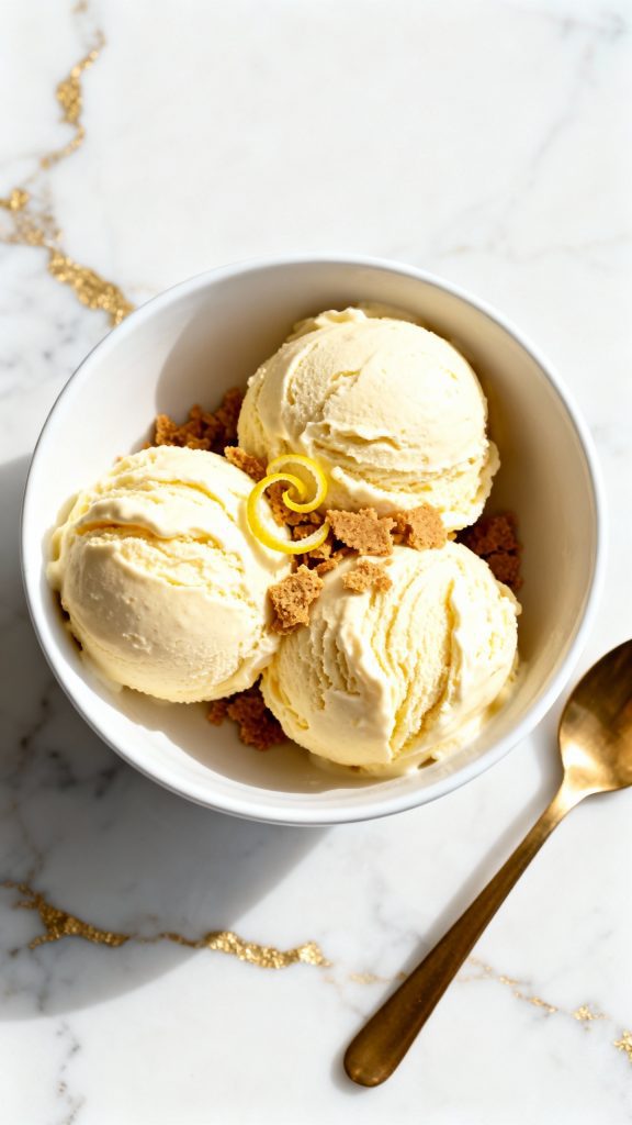 Ninja Creami Lemon Cheesecake Protein Ice Cream - Bean Leaf Cup