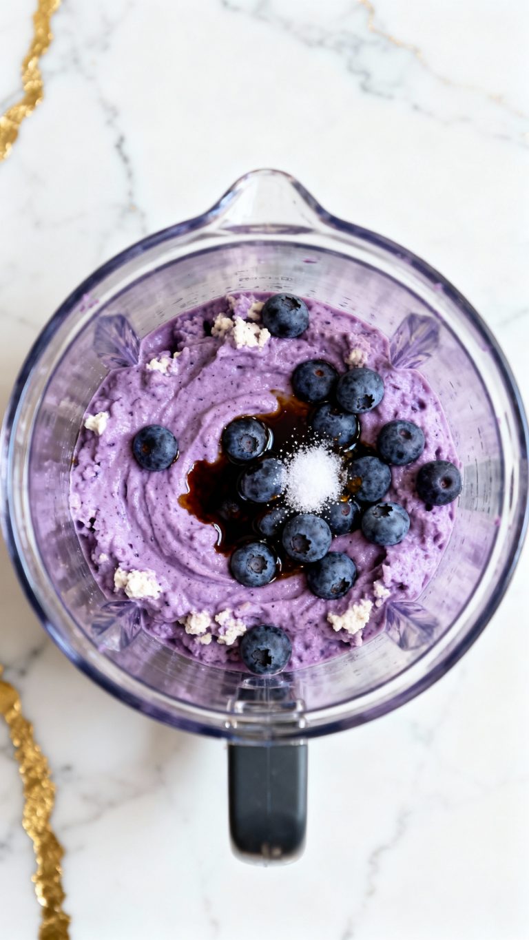 Ninja Creami Blueberry Cottage Cheese Ice Cream - Bean Leaf Cup