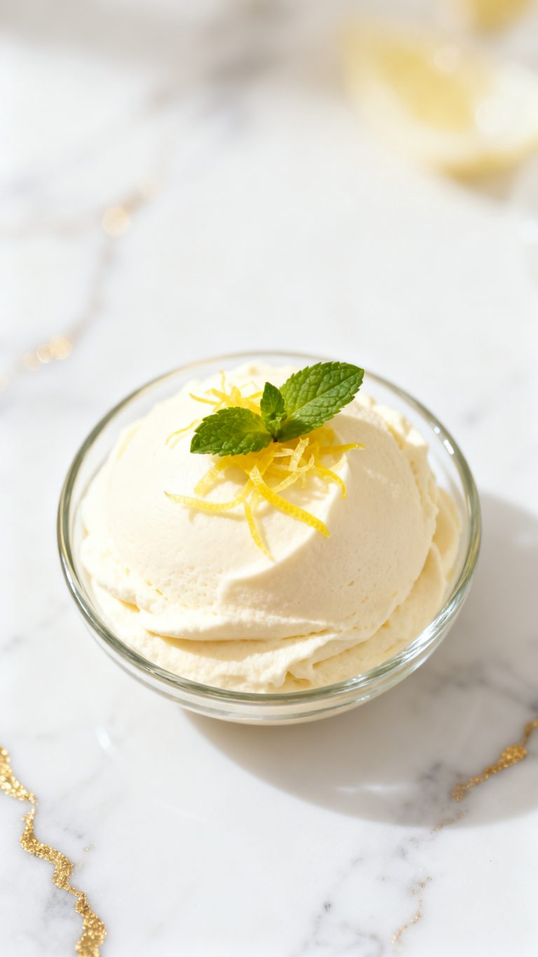 Lemon Cottage Cheese Mousse - Bean Leaf Cup