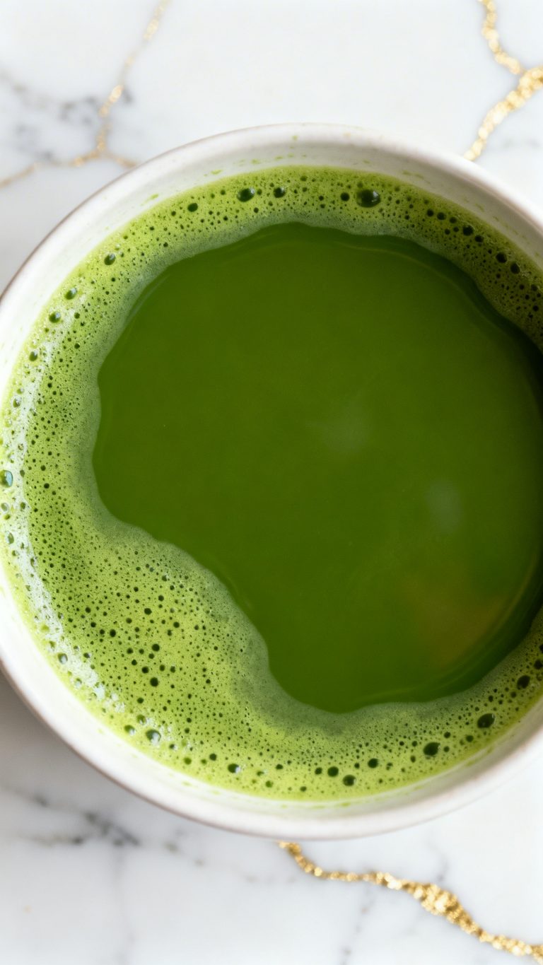 Iced Matcha Latte with Strawberry Cold Foam - Bean Leaf Cup